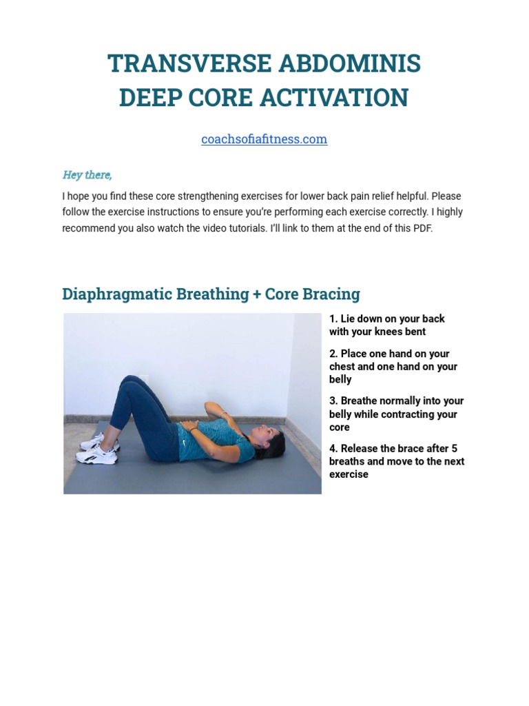 10 TVA Core Exercises | Download Free PDF | Low Back Pain | Back Pain
