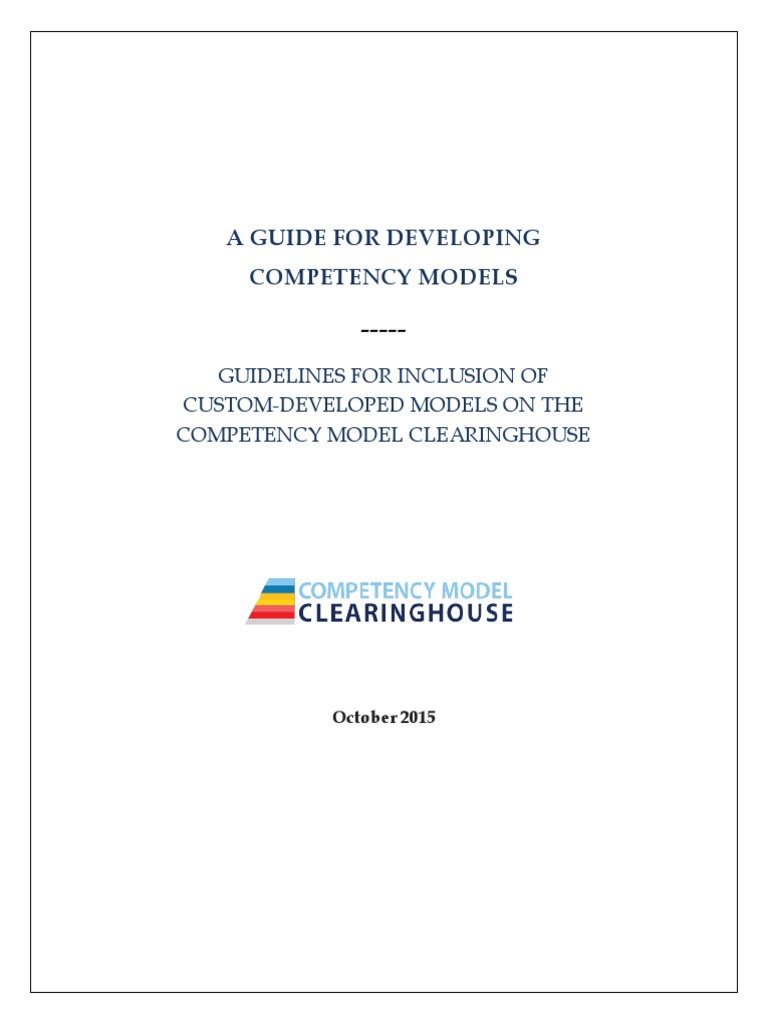 Guide For Developing CompetencyModels | PDF | Communication
