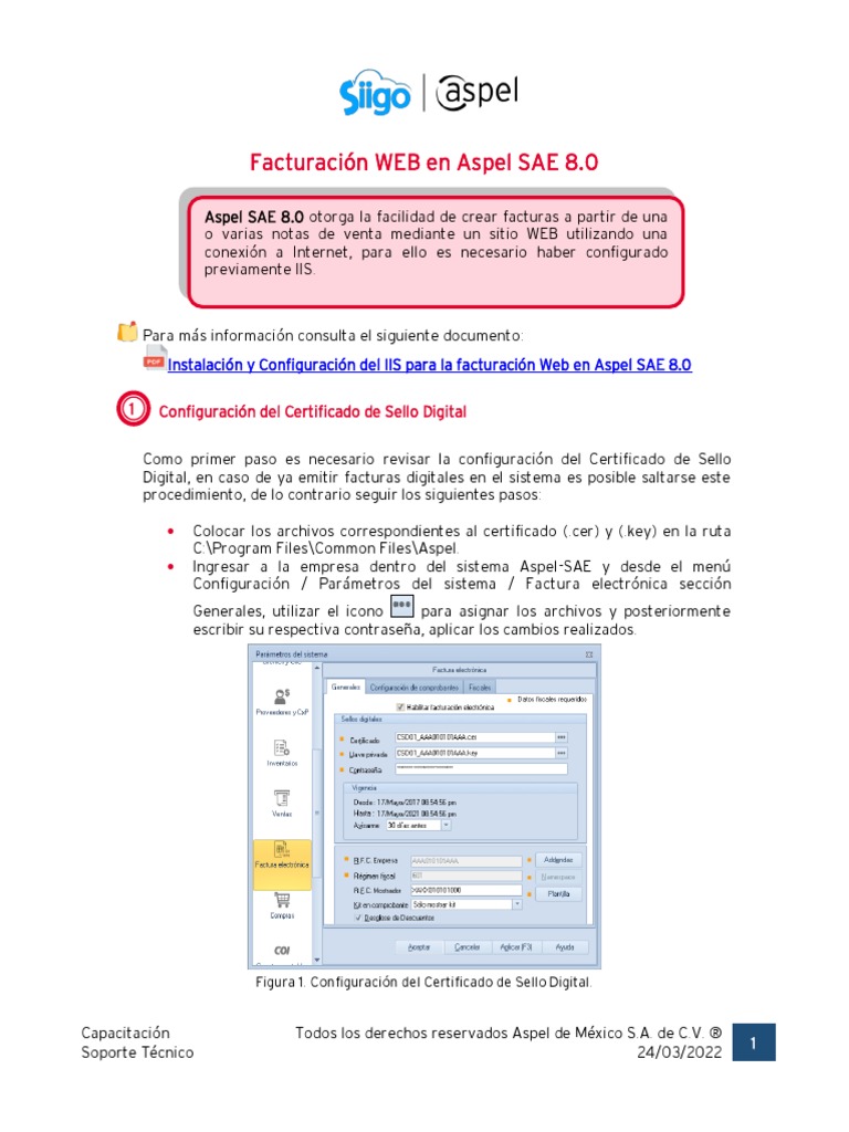 S004 Facturacion WEB en Aspel SAE 80 | PDF | Red mundial | Internet y web