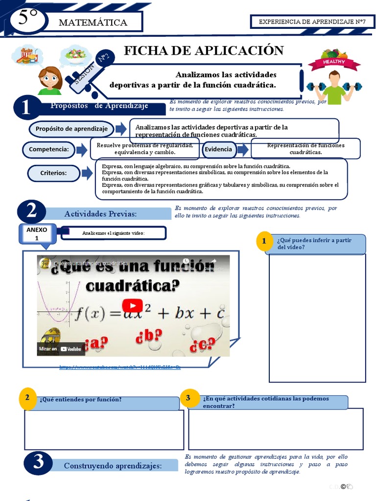 5° Ficha Sesión 2-Sem.1-Exp.7 | PDF | Aprendizaje | Ciencia cognitiva