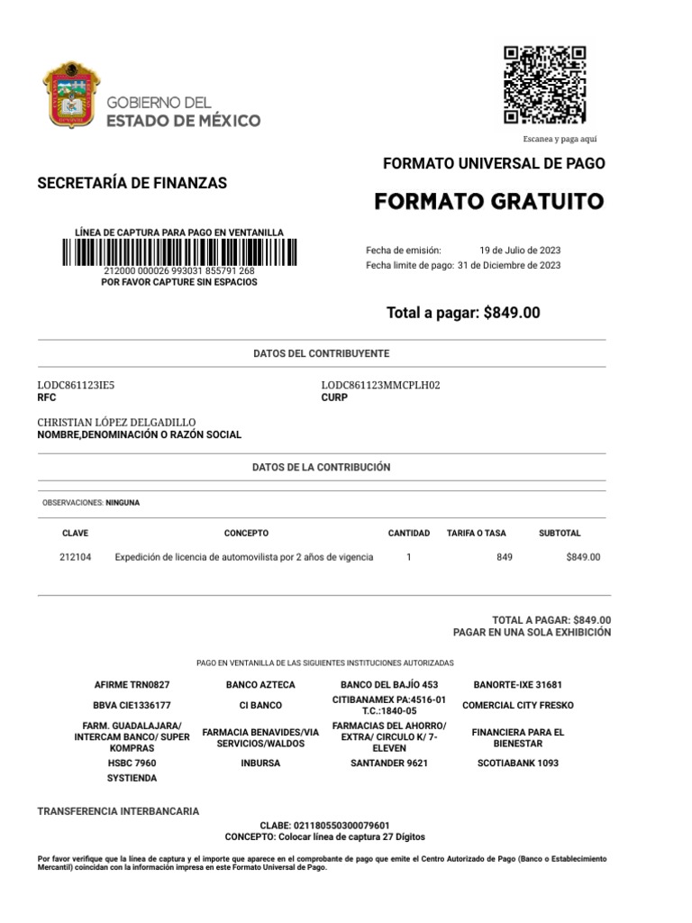 Formato Universal | PDF