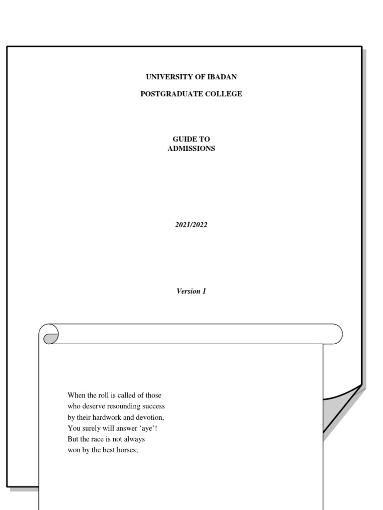 University of Ibadan Postgraduate College | PDF | Doctor Of Medicine ...