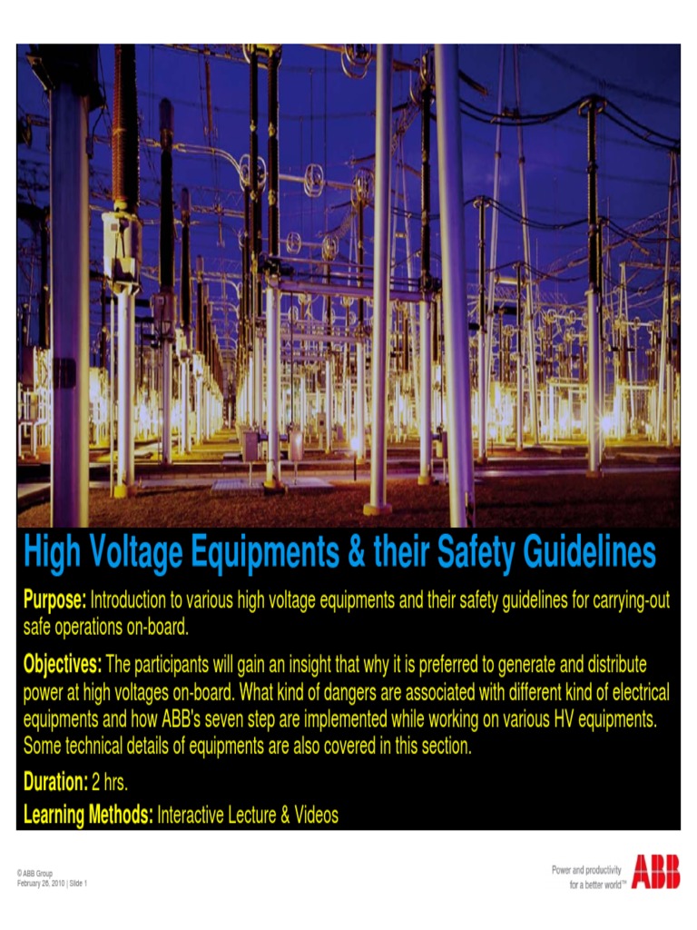 08 - High Voltage Equipments & Their Safety Guidelines | PDF | Marine ...