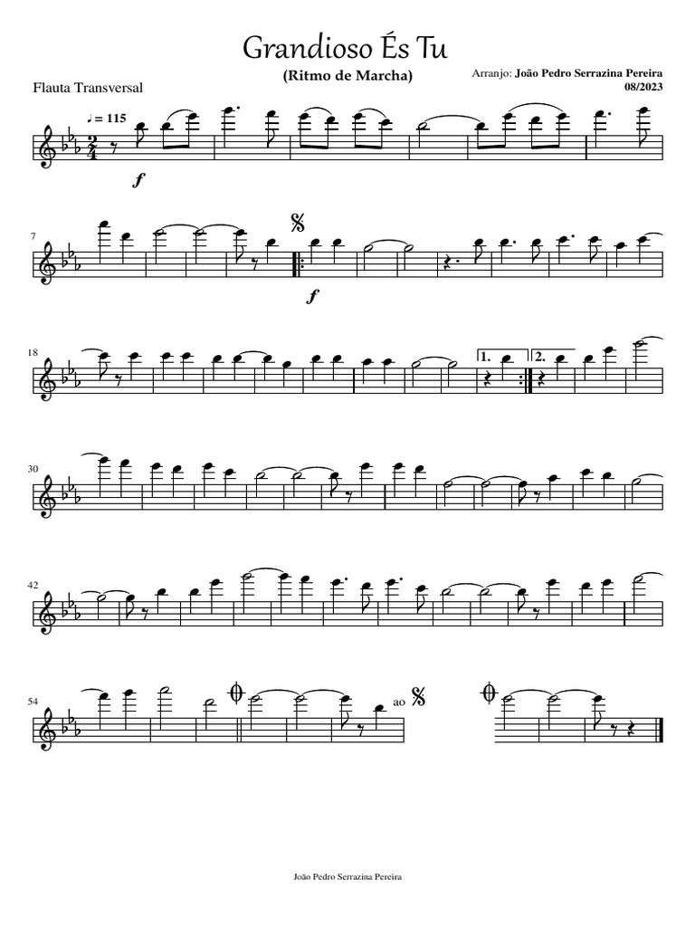 Grandioso - És - Tu Flauta Transversal Correto | PDF