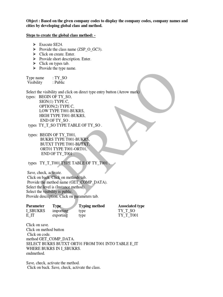 67.ooabap 3 | PDF | Class (Computer Programming) | Method (Computer ... 67.ooabap 3 | PDF | Class (Computer Programming) | Method (Computer ...