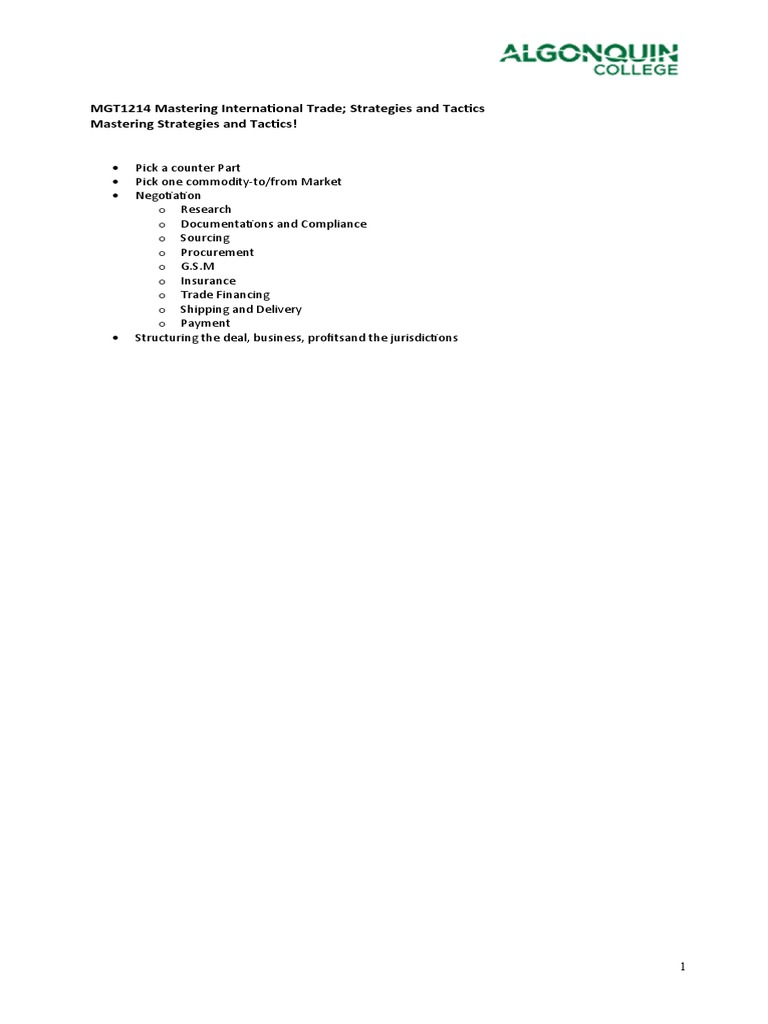 MGT1214-Mastering Strategies Tactics Reflection 4 | PDF | Law