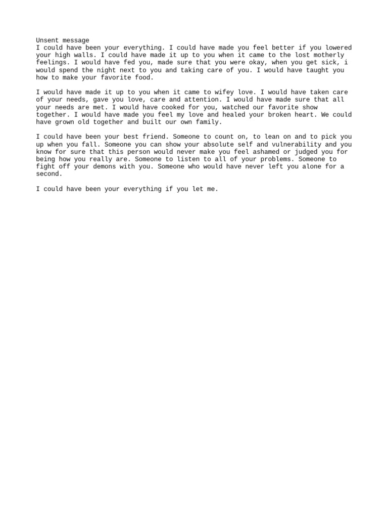 Unsent Messages of Love and Care | PDF | Lifestyle