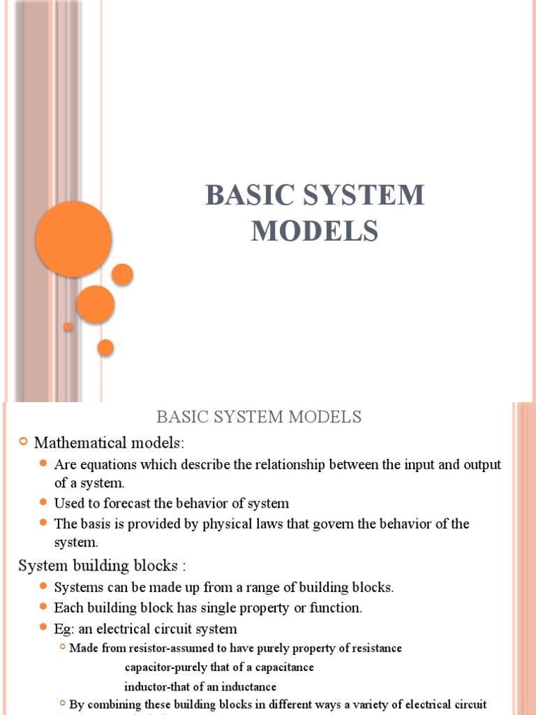Lecture-6-Basic System Models | PDF | Inductor | Voltage
