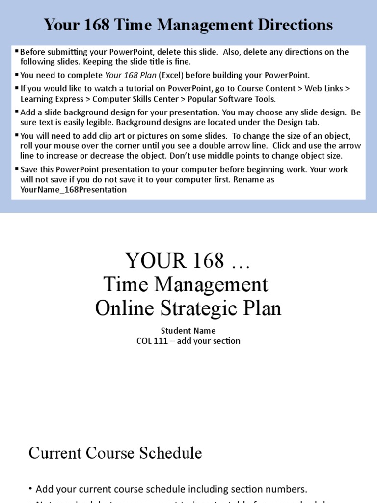 Time Management Presentation | PDF | Educational Technology | Microsoft ...