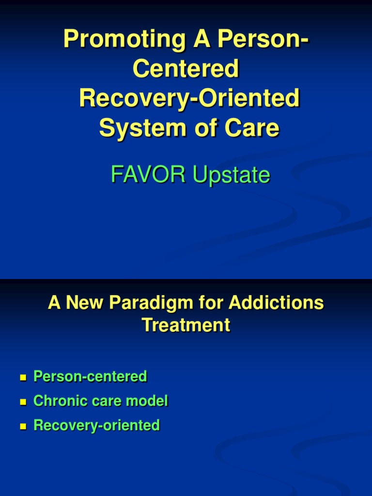Recovery Oriented Systems of Care | PDF | Mental Health | Community