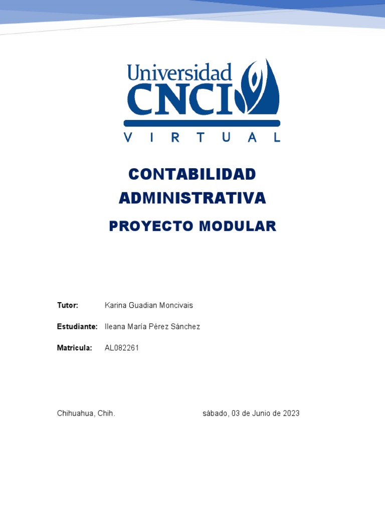 Proyecto Modular Conta Admin | PDF | Inversiones | Business