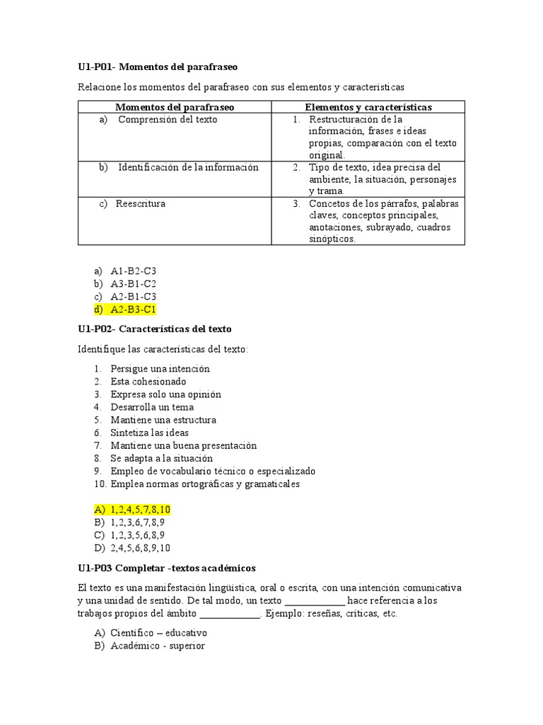 Cuestionario 1 U1-U2 | PDF