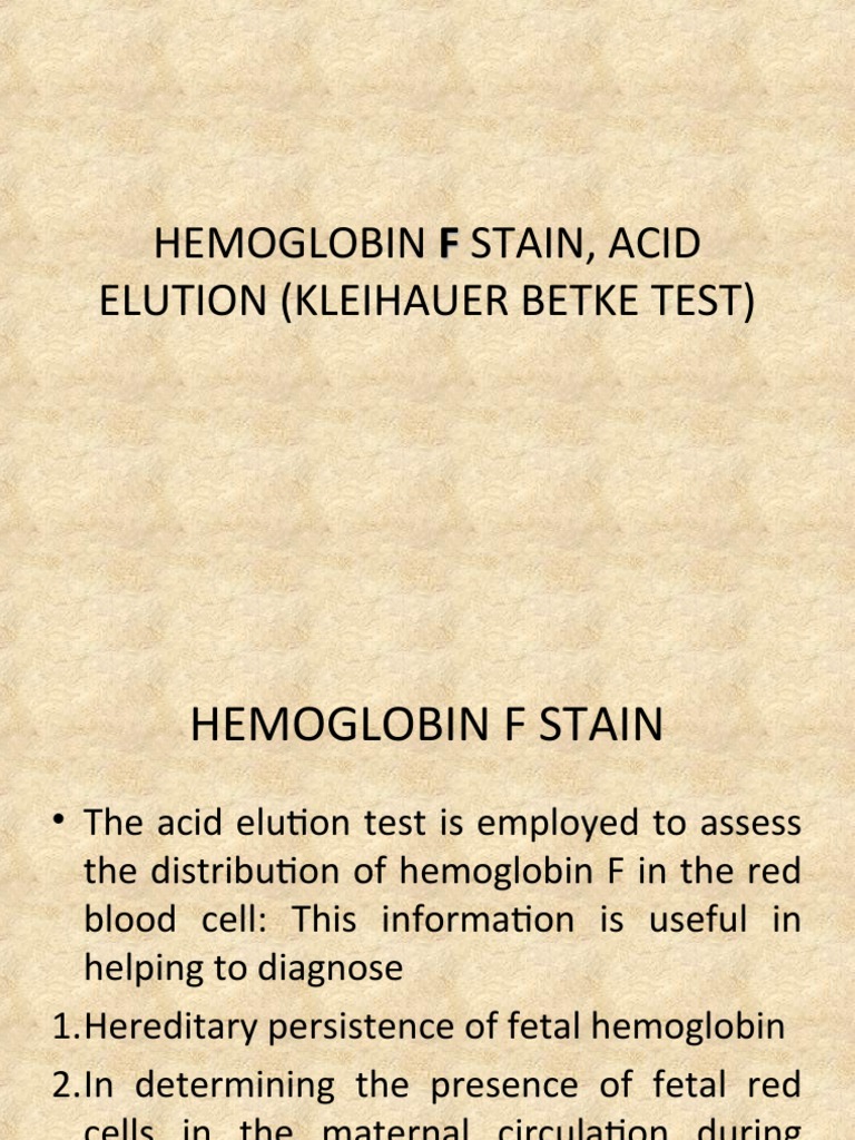 Acid Elution Test | PDF | Staining | Blood