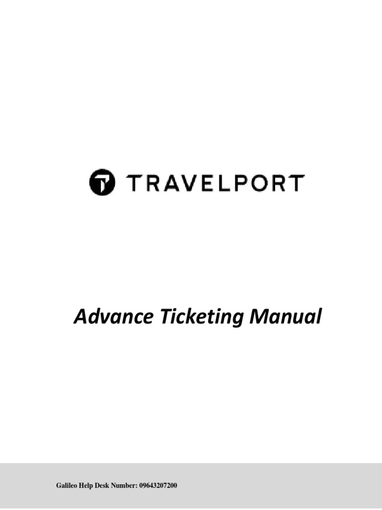 Advance Ticketing Guide for Galileo | PDF | Finance & Money Management