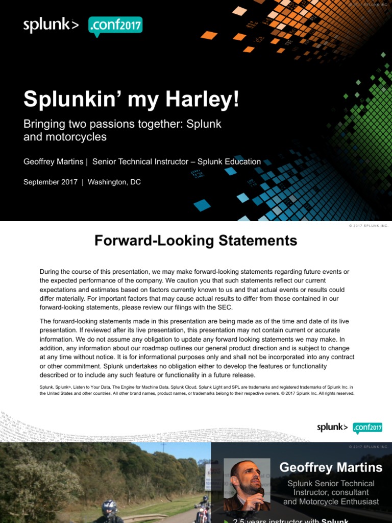 Splunkin My Harley | Download Free PDF | Computing | Computer Engineering