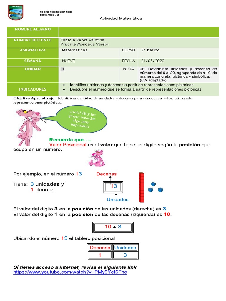 Actividades de Valor Posicional 2° Básico | PDF | Matemáticas | Cognición
