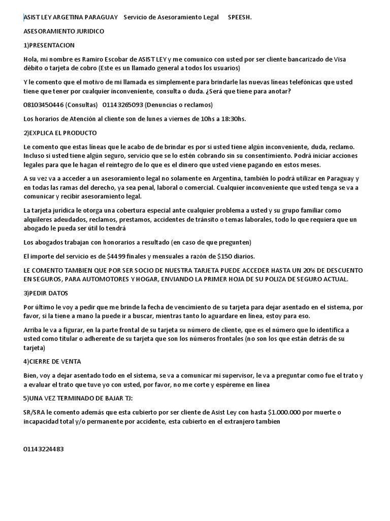 Asist Ley Argetina Paraguay | PDF | Derecho