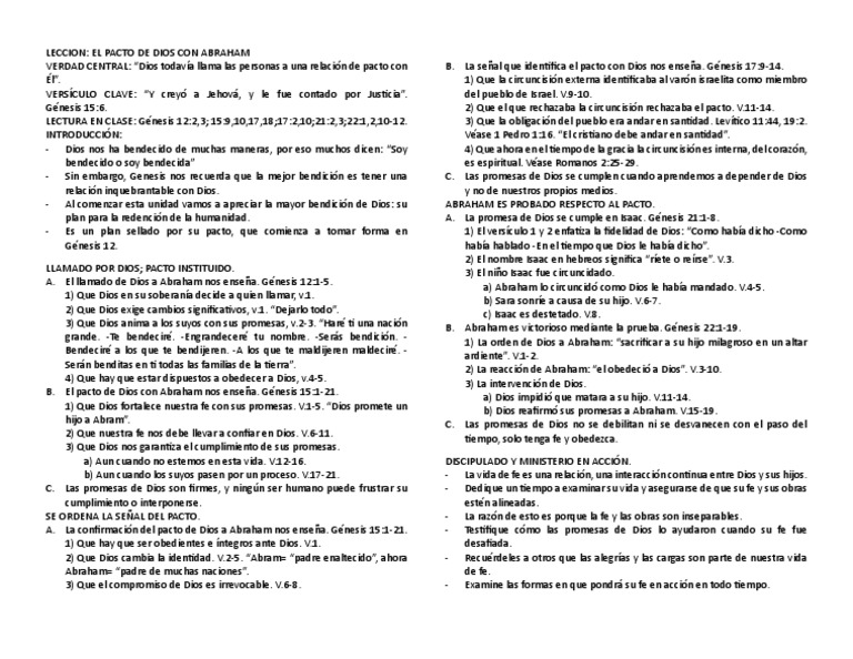 El Pacto de Dios Con Abraham | PDF