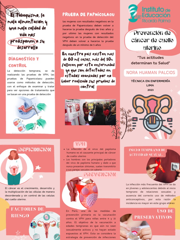 Triptico Cancer de Cuello Uterino | Descargar gratis PDF | Reproducción ... Triptico Cancer de Cuello Uterino | Descargar gratis PDF | Reproducción ...