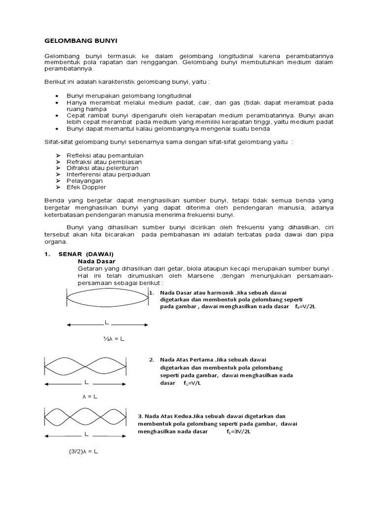 Latihan Gelombang Bunyi | PDF | Seni