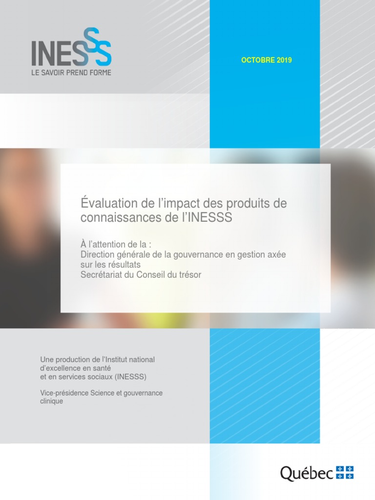 INESSS Evaluation Impact 2018-2019 | PDF | Allaitement | Informations