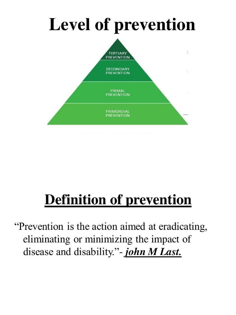 Level of Prevention | PDF