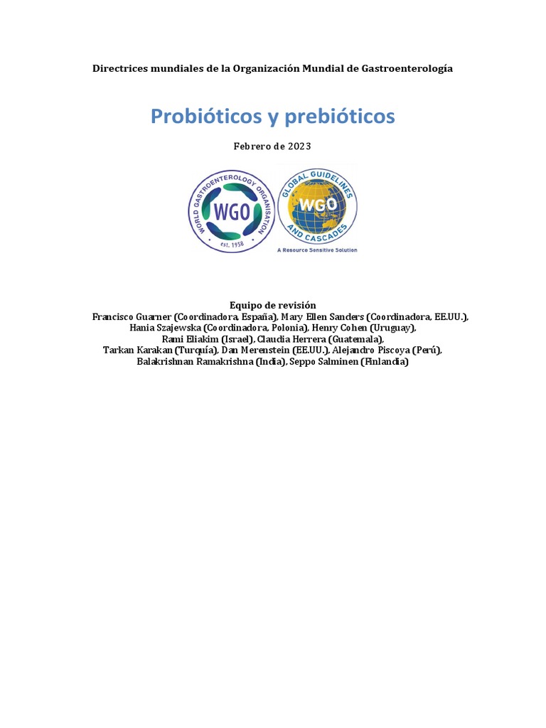 Probiotics and Prebiotics Spanish 2023 | PDF | Probiótico | Las bacterias