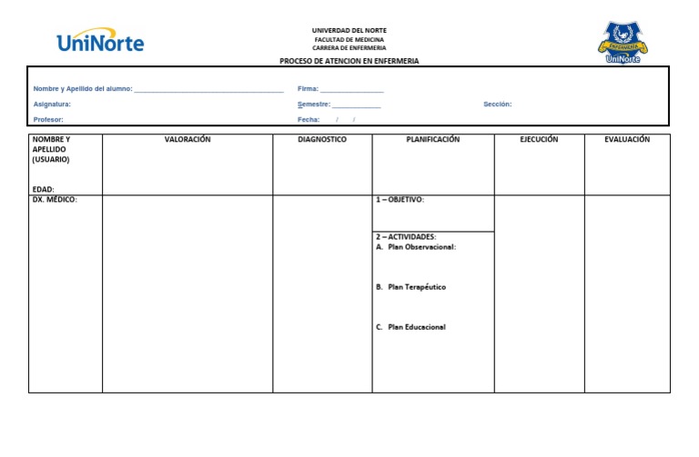 Formato hoja pae | PDF