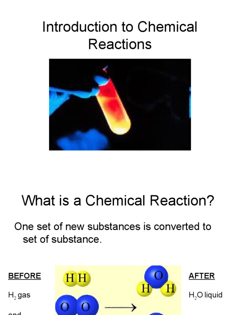 Introduction To Chemical Reactions 2011-2012 | PDF | Chemical Reactions | Chemical Substances