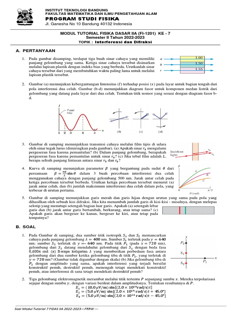 SOAL Modul 7 Fidas IIA - 2022-2023 | PDF | Sains & Matematika | Teknologi & Rekayasa