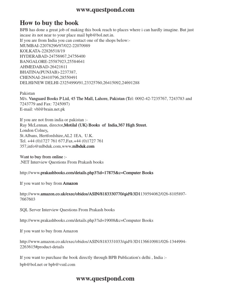 Sample Interview Question Book | PDF | Component Object Model | Class (Computer Programming)