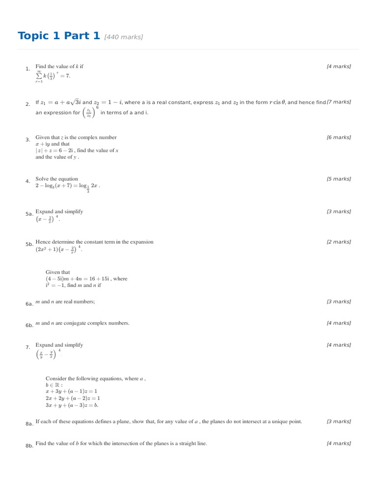 Topic 1 Part 1 T | PDF