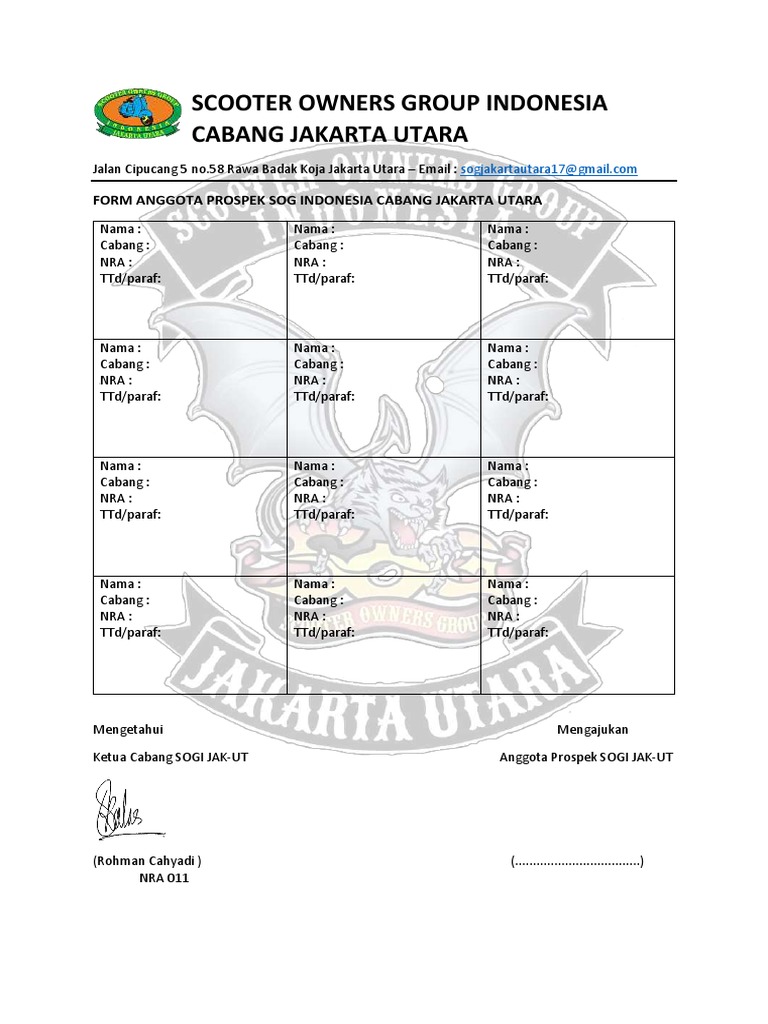 Form Prospek SOGI JAKUT | PDF