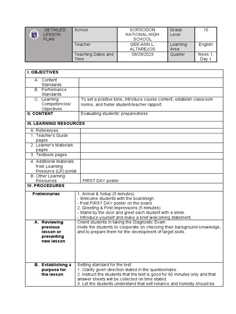 Firstday DLP | PDF | Cognitive Science | Education Theory