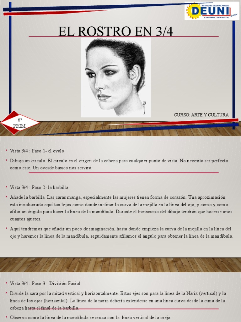 El Dibujo Del Rostro en Diagonal | PDF