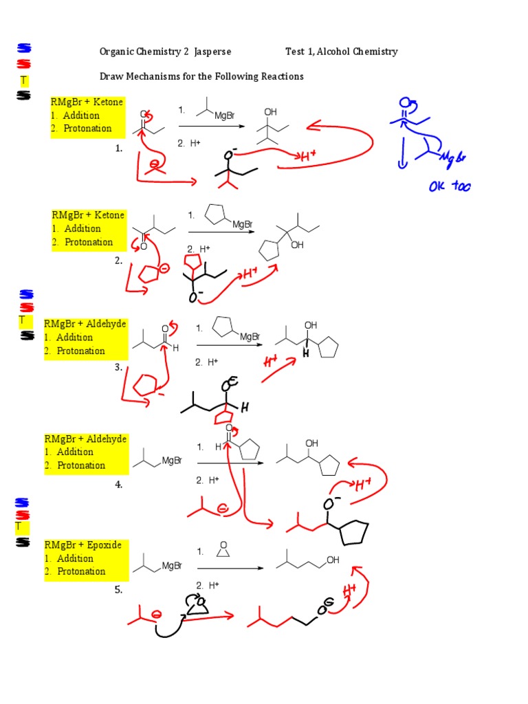 Organicchemistry2jasperse Web 1 Mechanism Practice ...