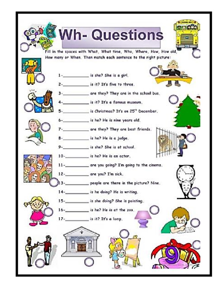 WH Questions - Practice | PDF