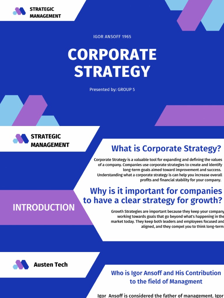 Corporate Strategy | PDF