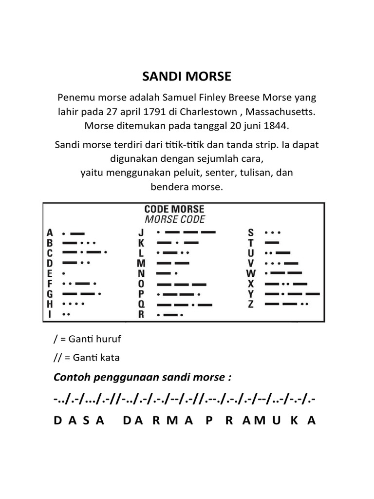 Materi Morse | PDF