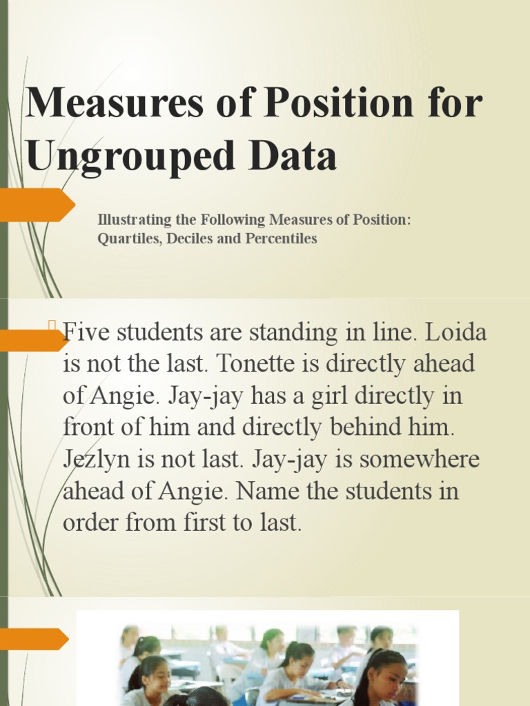 Illustrating The Measures of Position For Ungrouped Data | PDF