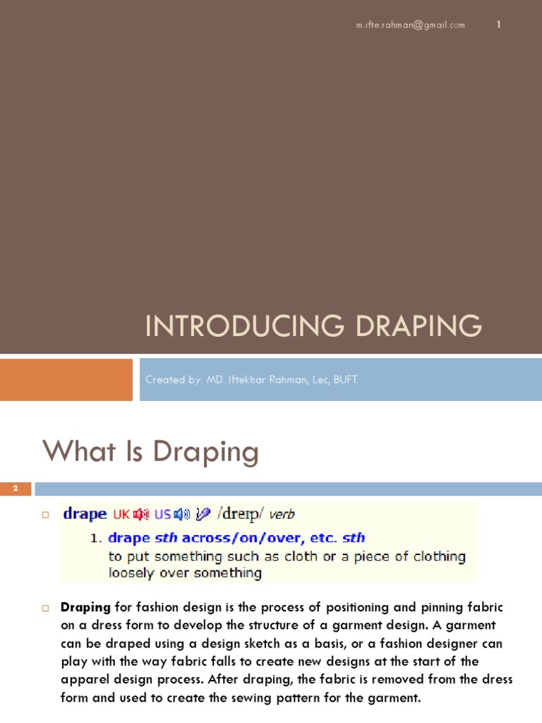 Introducing Draping | PDF | Clothing | Seam (Sewing)