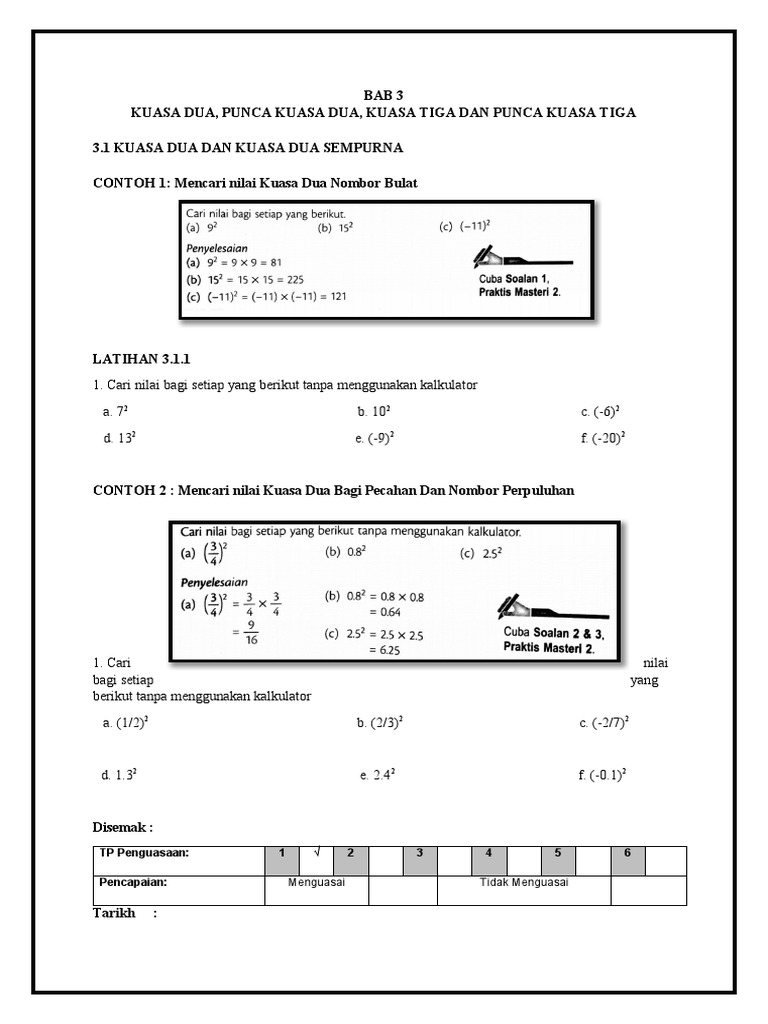 3.1.1 Kuasa Dua | PDF