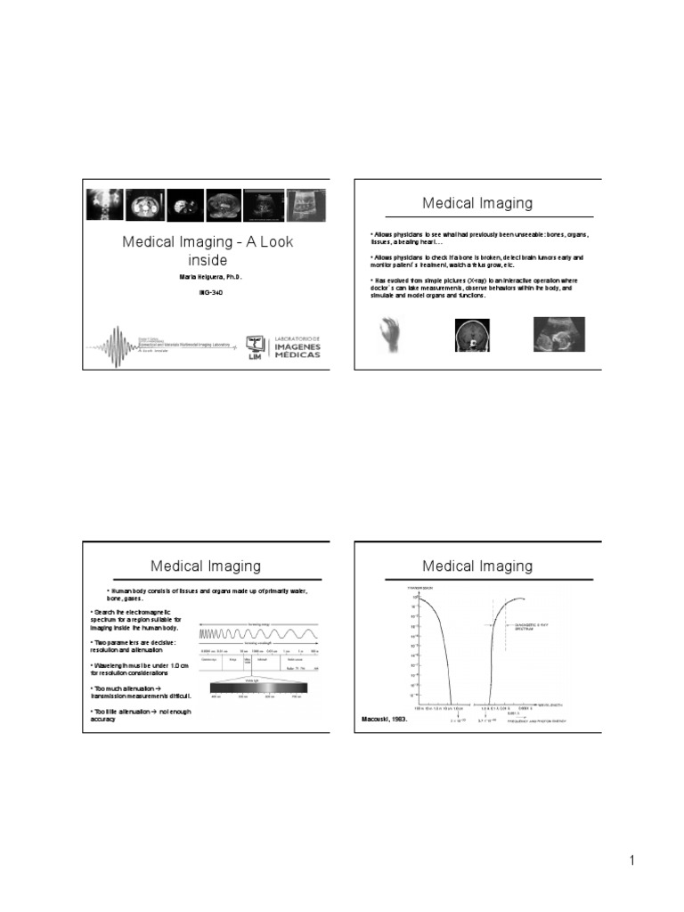 Lecture 1 Introduction To Medical Imaging | PDF | X Ray | Ct Scan