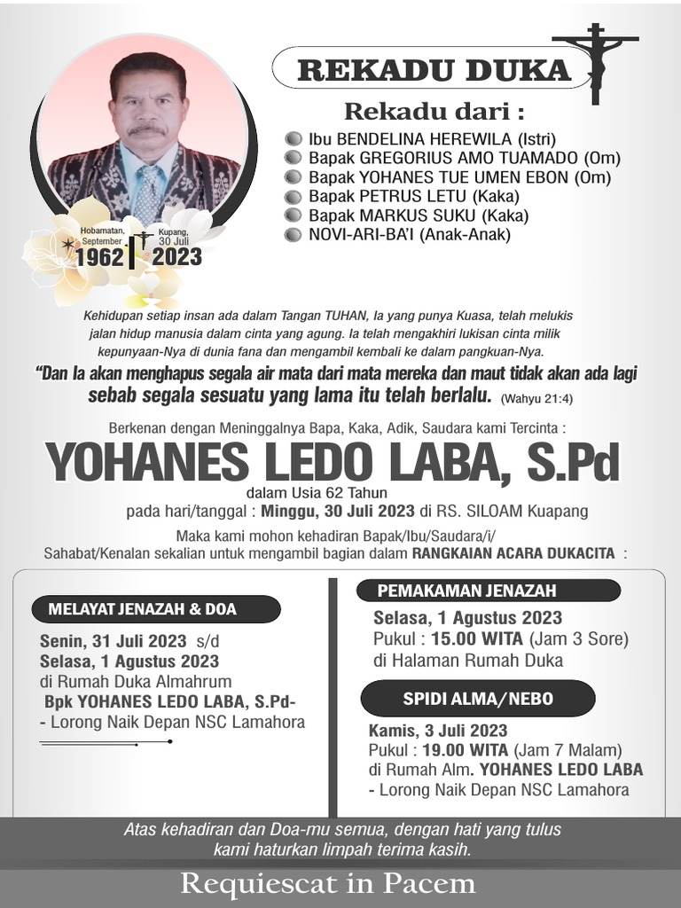 Contoh Rekadu Duka Katolik | PDF