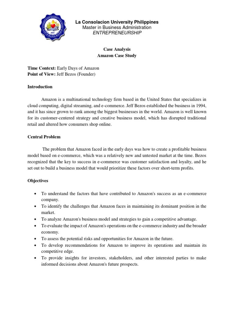 Amazon Case Study | PDF | Retail | E Commerce