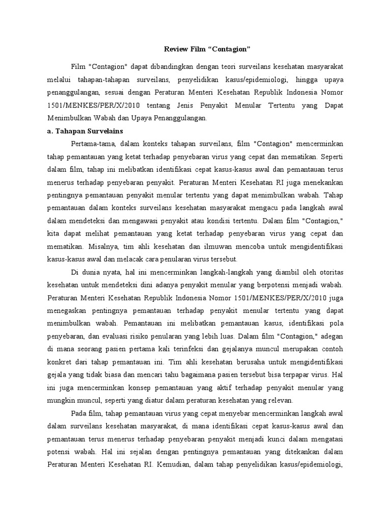 Review Film Contagion | PDF
