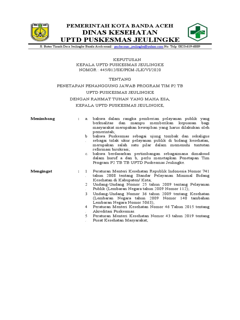 SK PJ Tim TB 2020 | PDF