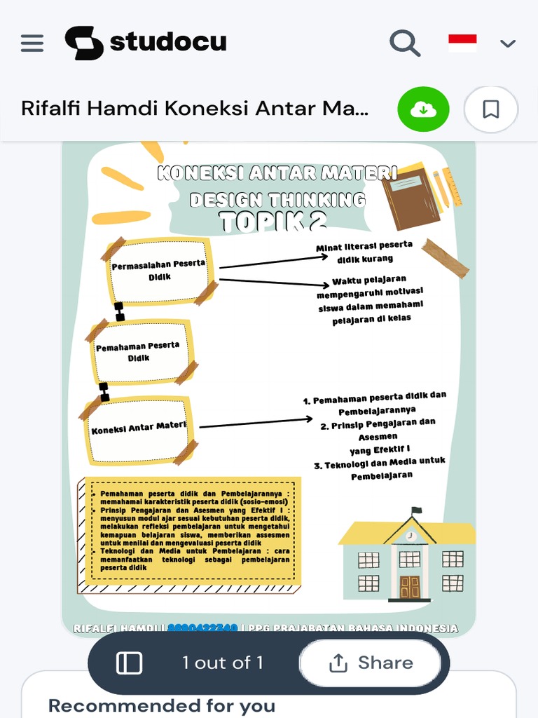Rifalfi Hamdi Koneksi Antar Materi Design Thinking T2 - TOPIK 2TOPIK 2 ...