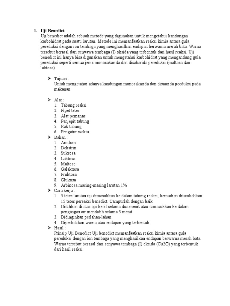 Uji Benedict | PDF