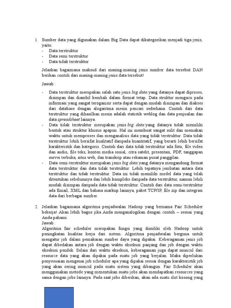 Big Data Exam | PDF | Komputer | Teknologi & Rekayasa